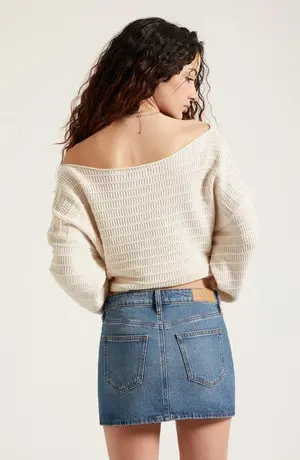 PACSUN Mid-rise Denim Miniskirt - Medium Indigo