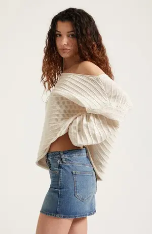 PACSUN Mid-rise Denim Miniskirt - Medium Indigo