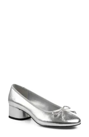 CANDIE'S Savage Round-toe Pump - Silver Faux
