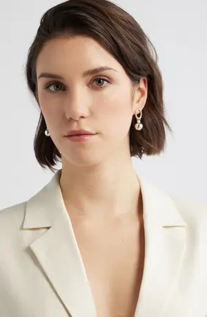 Nordstrom Orb Accent Frontal Drop Earrings