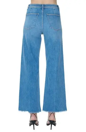 PISTOLA Penny Crop High-waist Wide-leg Jeans