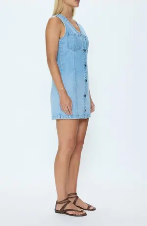 PISTOLA Carmel Button-up Denim Mini Dress