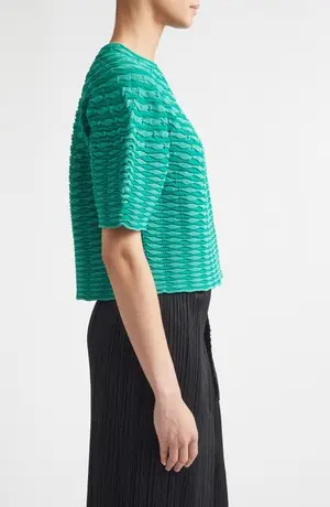 Issey Miyake Knit Top - Grass Green