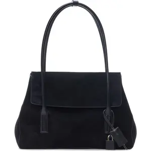 TOM FORD Medium Eclipse Suede Shoulder Bag - Black