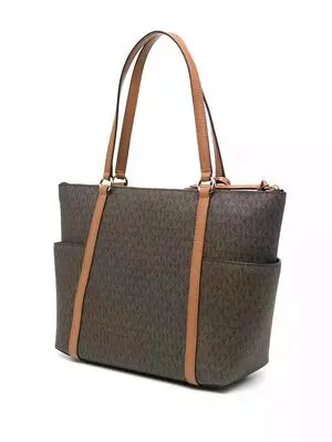Michael Kors Leather Monogrammed Tote