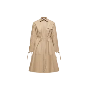 Moncler Cotton Poplin Shirt Dress - Beige