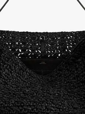 TOTEME Raffia Shoulder Bag - Black