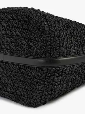 TOTEME Raffia Shoulder Bag - Black