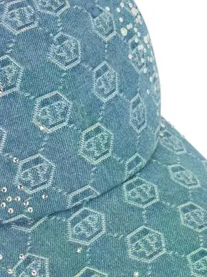 Philipp Plein Rhinestone-embellished Baseball Cap - Blue