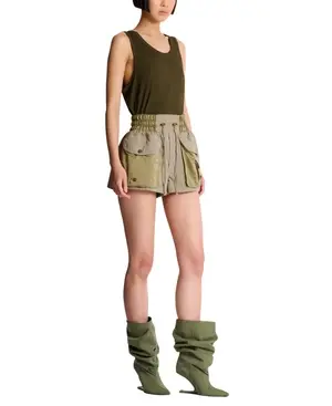 Balmain Cotton And Twill Utility Shorts