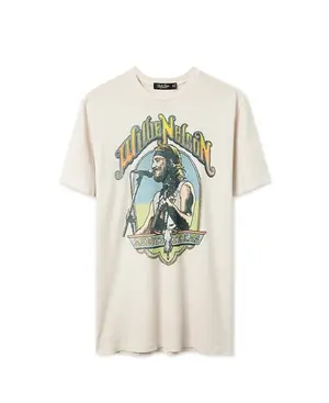Junk Food Clothing Willie Nelson Abbott Texas Vintage Tee - Birch