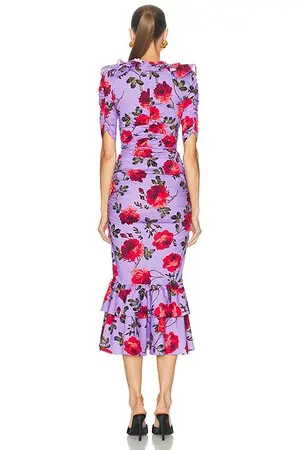 Carolina Herrera Floral Printed Midi Dress
