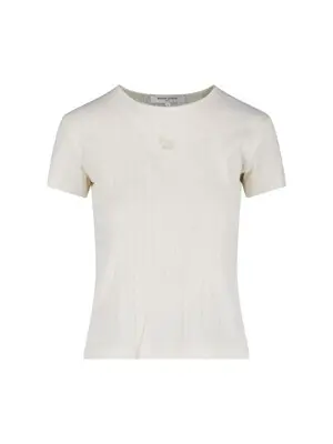Maison Kitsune Textured T-shirts For Women