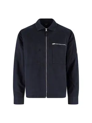 C.P. COMPANY Twill Zip Jacket - Blue