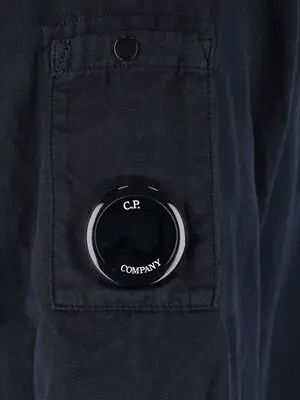 C.P. COMPANY Twill Zip Jacket - Blue