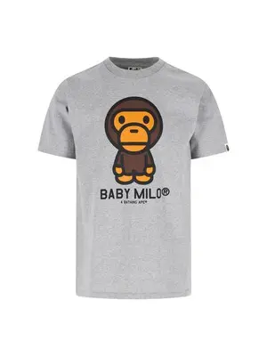 A BATHING APE T-shirt Logo "baby Milo - Gray