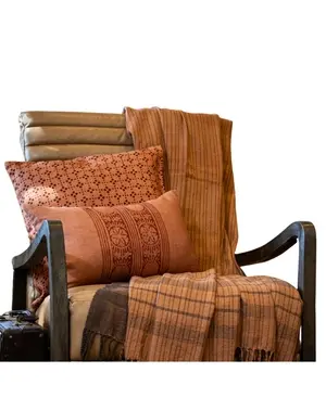 ALAMWAR Anjali Dots Decorative Pillow Cover - Cinnamon/brown