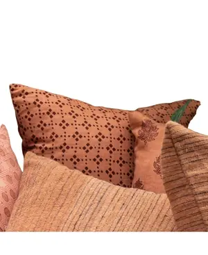 ALAMWAR Anjali Dots Decorative Pillow Cover - Cinnamon/brown