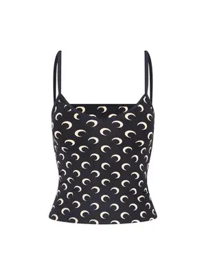 MARINE SERRE Monogram Top - Black