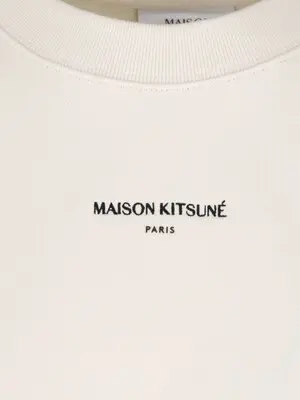 Maison Kitsuné Logo Crewneck Sweatshirt - Cream