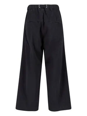 WHITE SAND Belted Pleated Pants