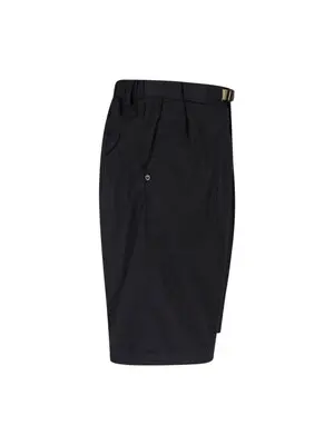 WHITE SAND Cotton Shorts - Black