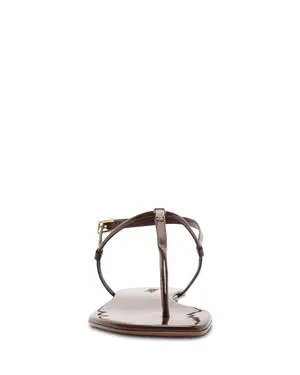 Schutz Elsha Strappy Thong Sandals - Root Brown