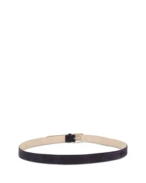 Vince Suede Stitched Leather Belt - Coastal