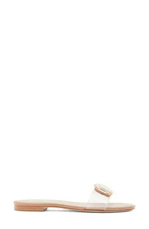 CECILIA NEW YORK Phillis Transparent Slide Sandal - Beige