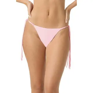 PQ SWIM Macramé Tie Side Bikini Bottom - Pitaya