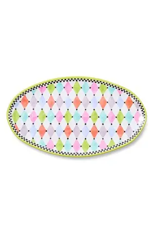 MACKENZIE-CHILDS Palm Springs Oval Melamine Platter