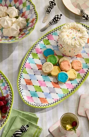 MACKENZIE-CHILDS Palm Springs Oval Melamine Platter