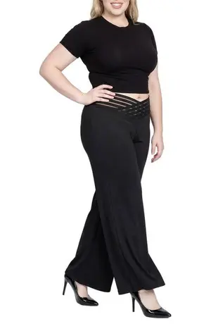 STANDARDS & PRACTICES Mesh V-waist Palazzo Pants
