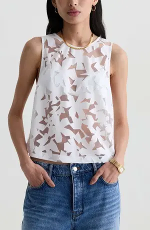 Ag Emilee Sheer Sleeveless Top