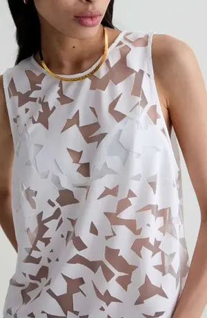 Ag Emilee Sheer Sleeveless Top
