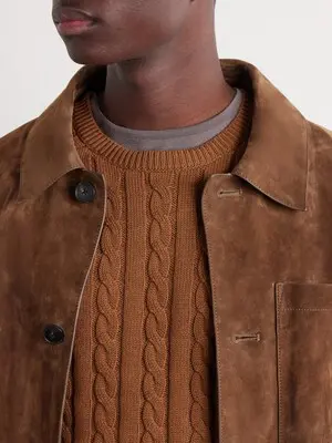 BEAMS Cable-knit Cotton Sweater - Brown