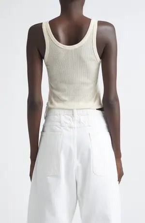 LEMAIRE Ribbed Scoop Neck Tank - Jasmine