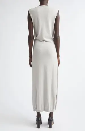 LEMAIRE Knotted Cotton Crepe Sweater Dress - Mist