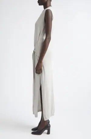 LEMAIRE Knotted Cotton Crepe Sweater Dress - Mist