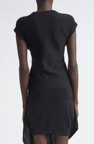 LEMAIRE Button Drape Merino Wool Blend Top - Black