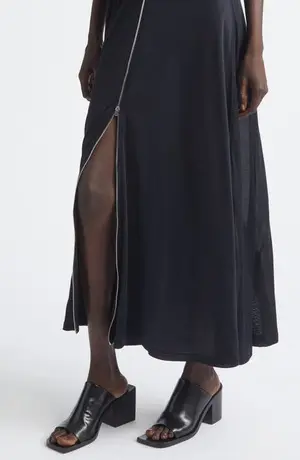 LEMAIRE Jersey Zip Maxi Dress - Urchin
