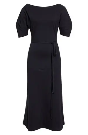 LEMAIRE Cotton & Linen Jersey Midi Dress - Urchin