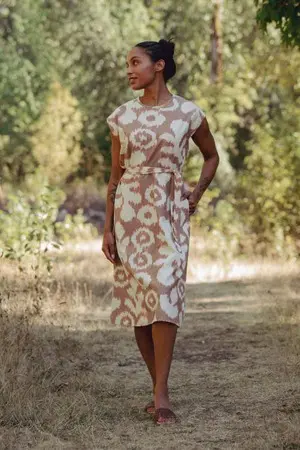 Bridge & Burn Eloise A-line Dress - Pop Leaf