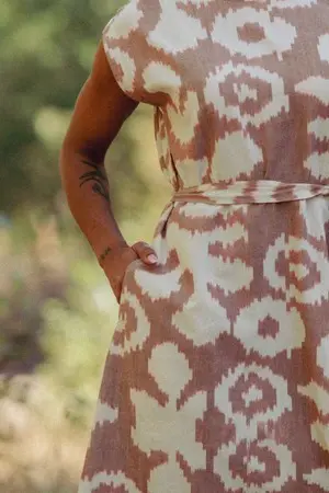Bridge & Burn Eloise A-line Dress - Pop Leaf