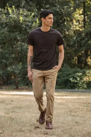 Bridge & Burn Recycled Pocket Tee - Truffle
