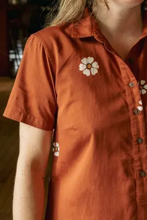 Bridge & Burn Delia Shirt Dress - Redstone Bloom