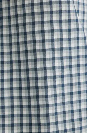 Nordstrom Ashborne Signature Trim Fit Cotton Check Dress Shirt - Teal Ashborne Gingham