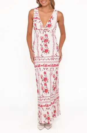 PETAL & PUP Amore Sleeveless Maxi Dress - Red Rose
