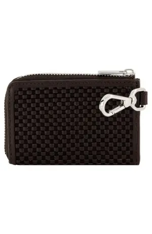 Vince Woven Zip Card Case