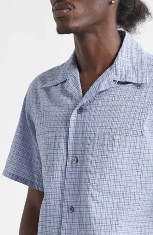 MAISON MARGIELA Check Linen & Cotton Camp Shirt